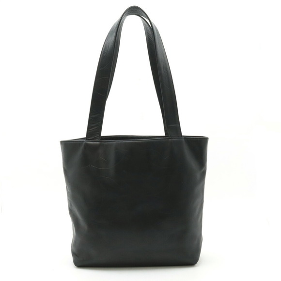 CHANEL | Bags | Chanel Coco Mark Tote Bag Shoulder Leather Black | Poshmark